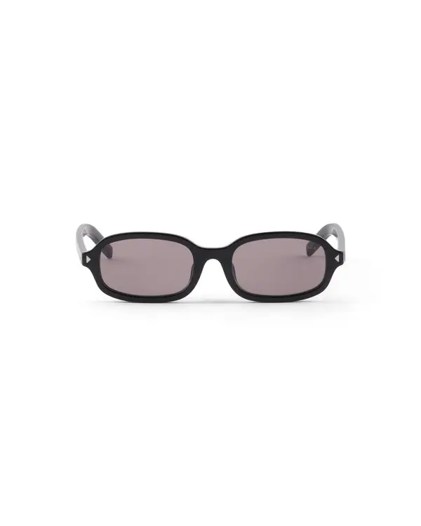 Prada Rectangular Sunglasses With Iconic Metal Plaque - Lenses