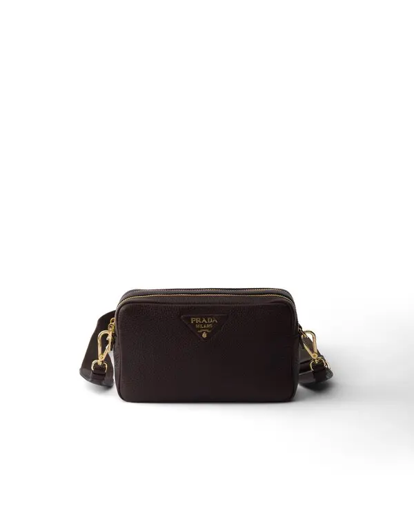 Prada Small Leather Shoulder Bag - Brown