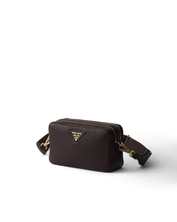 Prada Small Leather Shoulder Bag - Brown