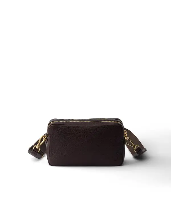Prada Small Leather Shoulder Bag - Brown
