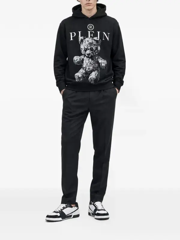 Philipp Plein Teddy Dollar Embellished Hoodie - Black