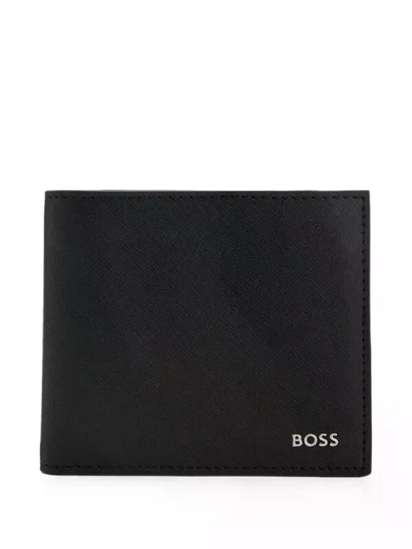BOSS Logo-plaque Bifold Wallet - Black