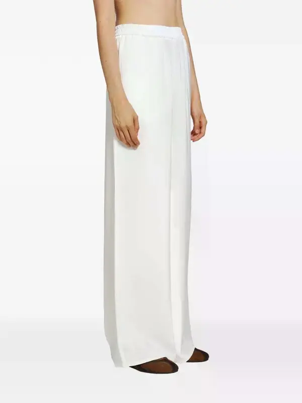 Max Mara Wide-leg Silk Trousers - White