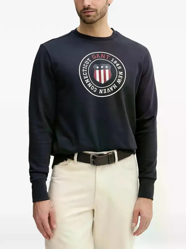 Gant Logo-print Crew-neck Sweatshirt