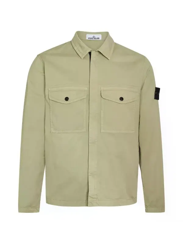 Stone Island Compass-patch Pocket-detail Shirt