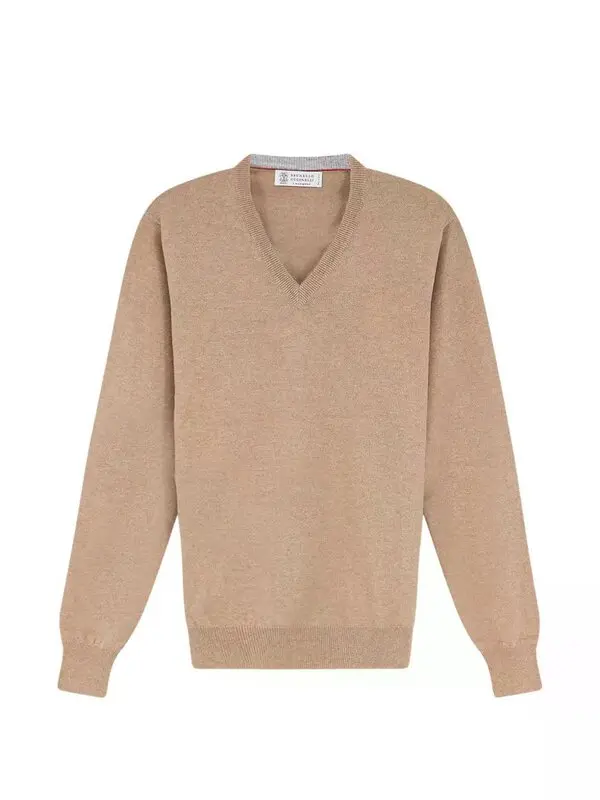 Brunello Cucinelli V-neck Knitted Sweater