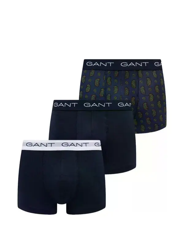 Gant Paisley-print Logo-waistband Boxers - Blue