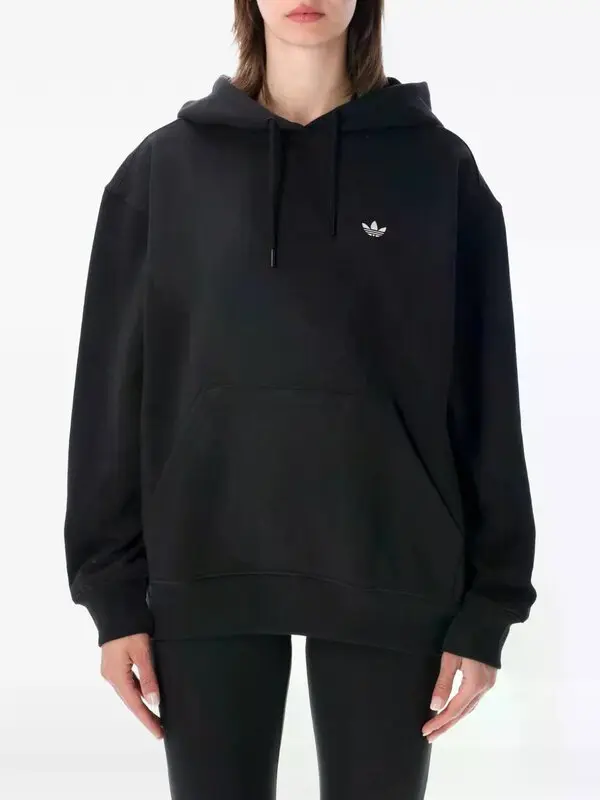 Adidas Logo-embroidered Pouch-pocket Hoodie