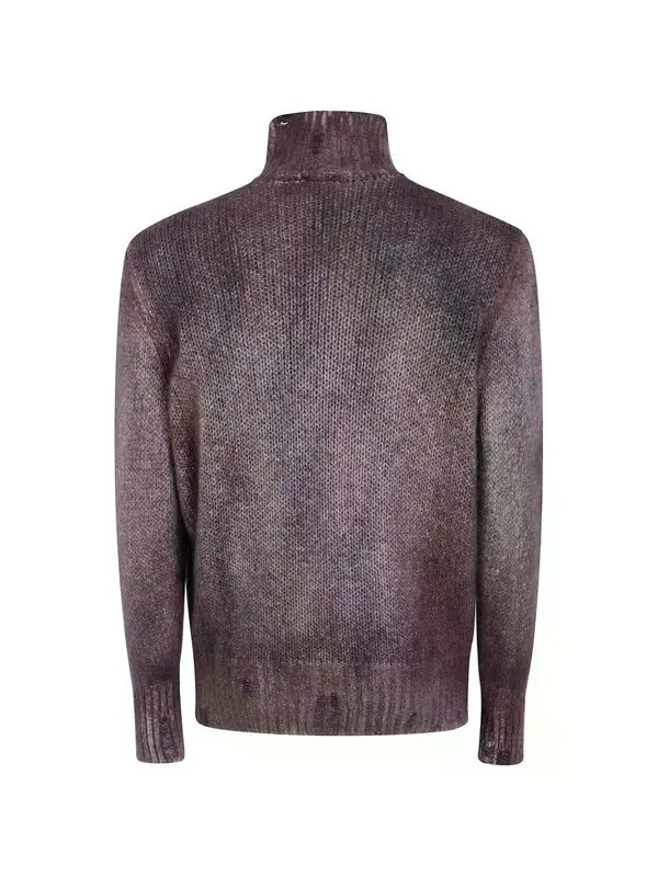 Avant Toi Distressed Roll-neck Sweater