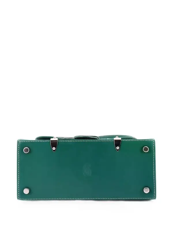 Goyard Structured Saigon Top Handle Bag Coated Canvas With Leather Mini Satchel