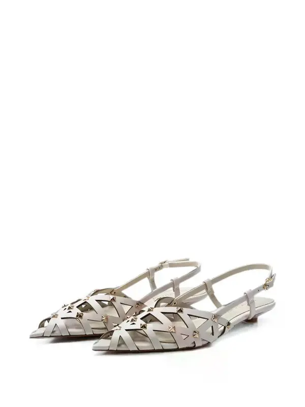 EMANUELLE VEE Stud-embellished Cage Sandals