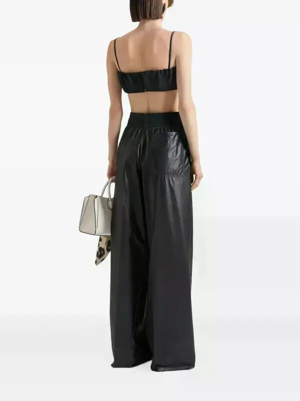 Givenchy Satin Cropped Blouse With Bow Detail