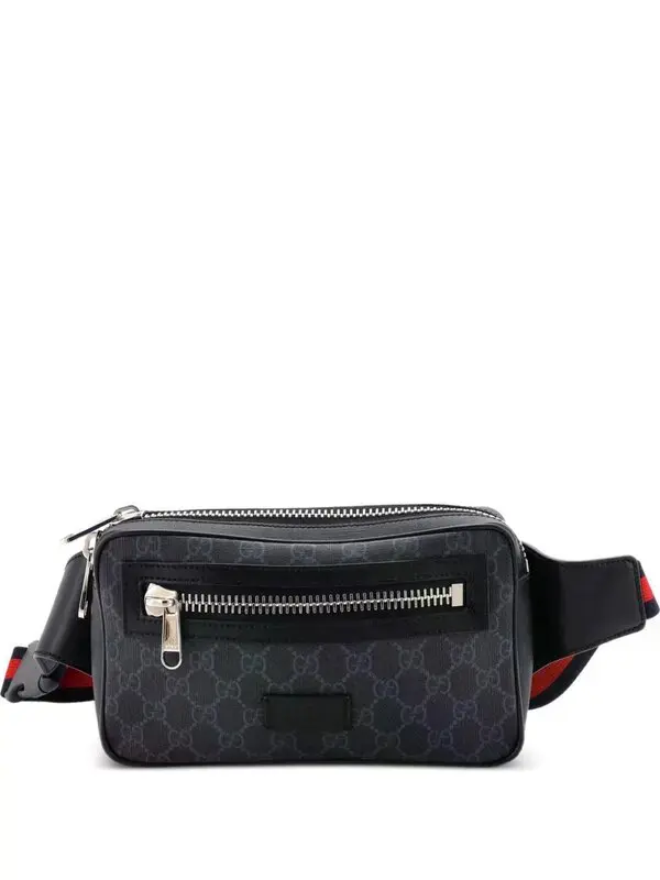 Gucci Gg Coated Canvas Small Belt Bag - Black