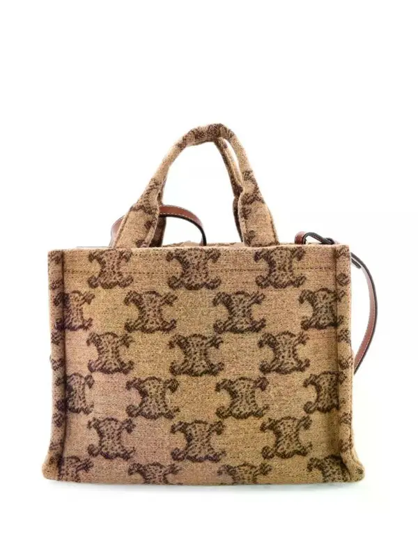 Celine Cabas Thais Triomphe Wool Small Tote Bag