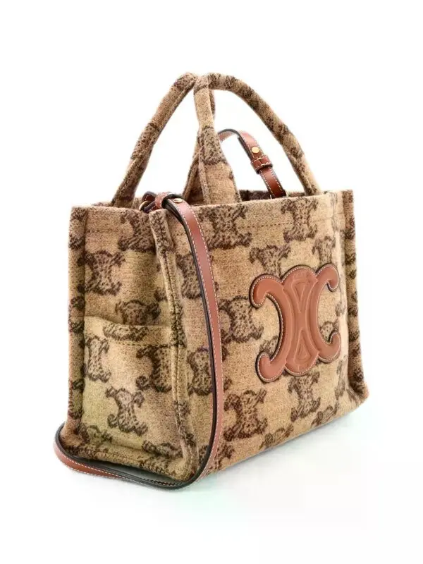 Celine Cabas Thais Triomphe Wool Small Tote Bag