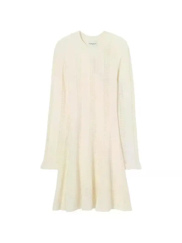 Claudie Pierlot Knitted Skater Dress - Neutrals