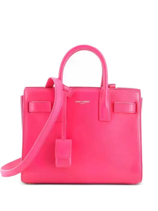 Saint Laurent Sac De Jour Leather Nano Tote Bag - Pink