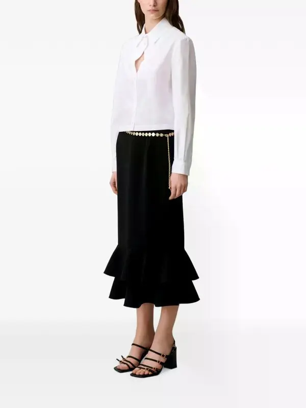 Claudie Pierlot Cropped Cut-out Shirt