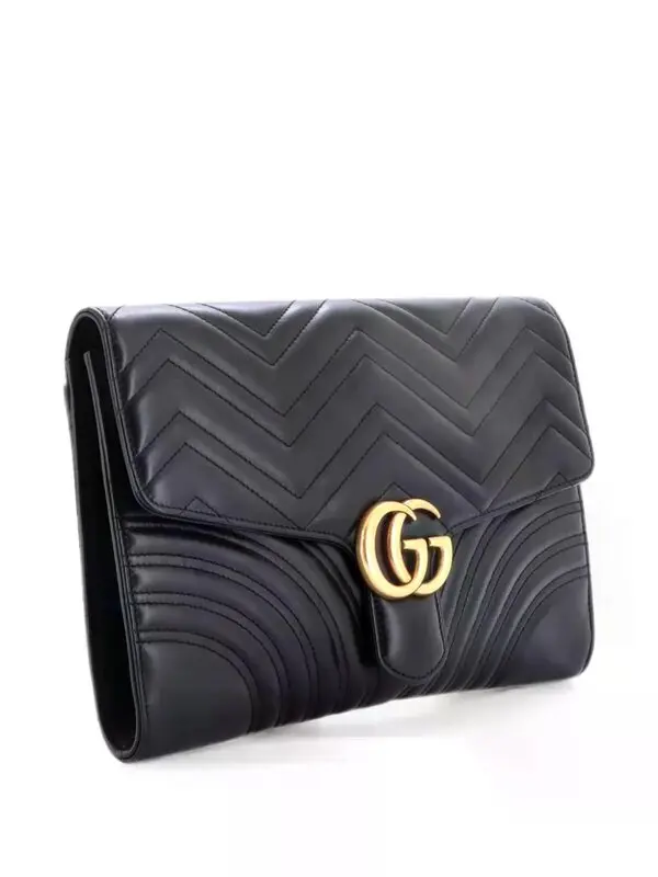 Gucci Gg Marmont Matelassé Leather Clutch Bag