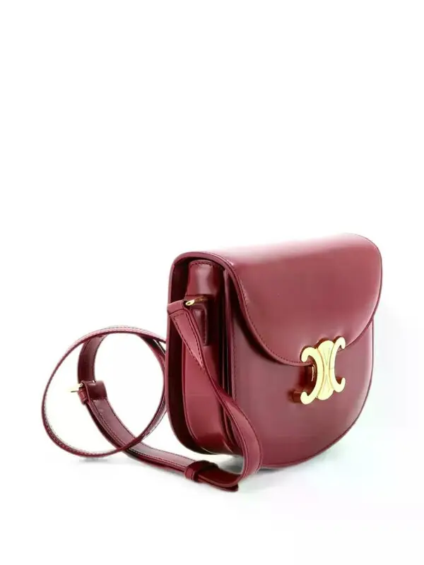 Celine Triomphe Besace Clea Flap Bag Leather Shoulder Bag