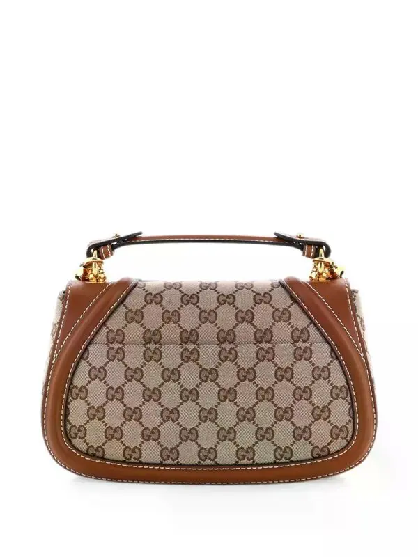 Gucci Blondie Nm Top Handle Bag Gg Coated Canvas With Leather - Brown