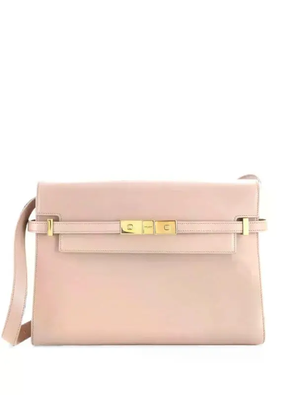 Saint Laurent Manhattan Leather Medium Shoulder Bag - Neutrals