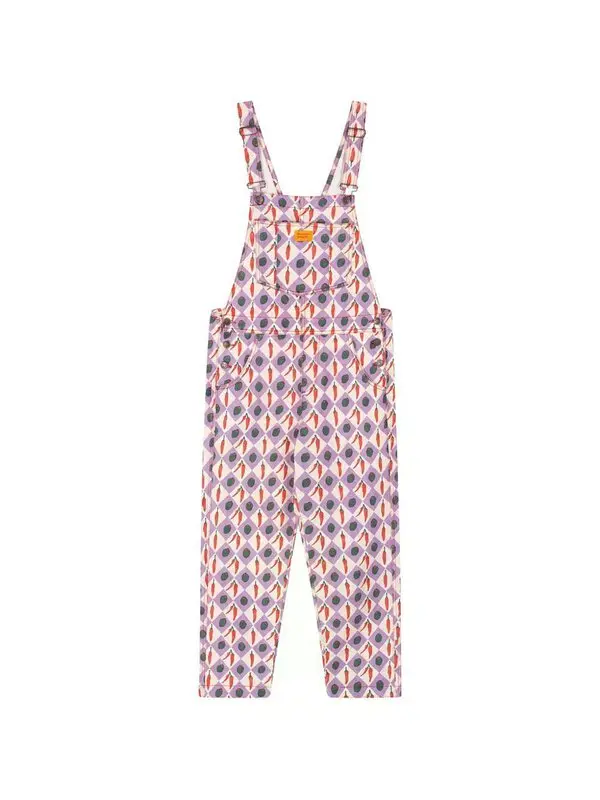 FAVORITE PEOPLE Formaggio Maternity Cotton Dungarees - Purple