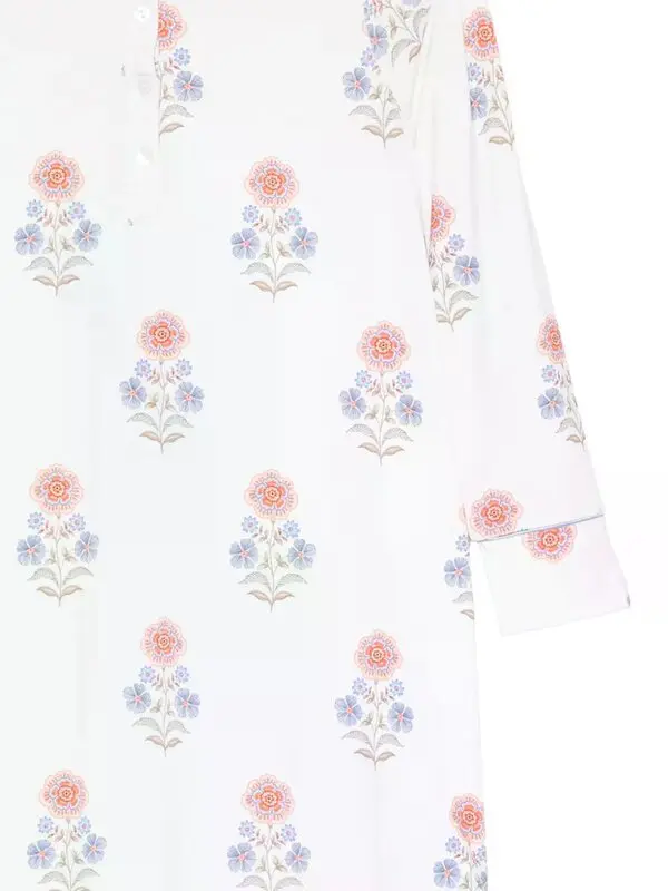 PIP STUDIO Floral-print Long-sleeve Nightdress