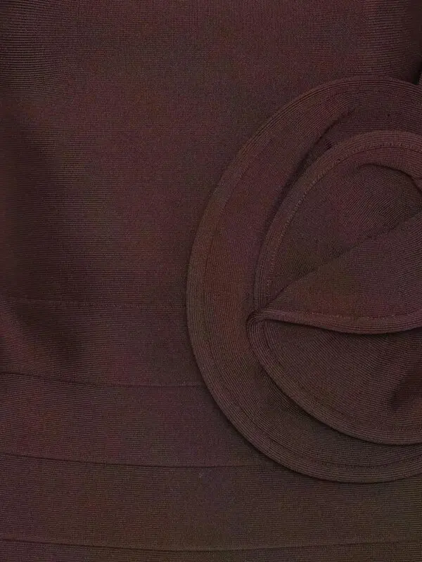 ROTATE BY BIRGER CHRISTENSEN Cap Sleeve Rose Detail Mini Dress - Brown