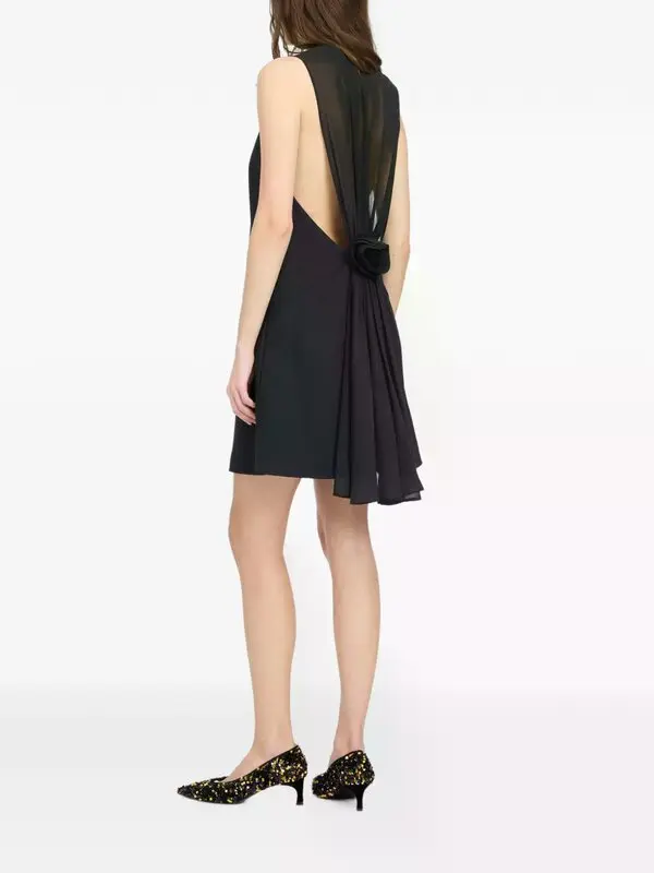 ROTATE BY BIRGER CHRISTENSEN Crepe Mini A-line Dress - Black
