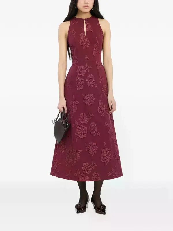 ROTATE BY BIRGER CHRISTENSEN Jacquard Flared Dress