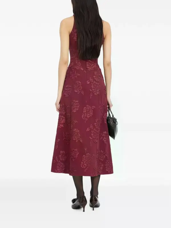 ROTATE BY BIRGER CHRISTENSEN Jacquard Flared Dress