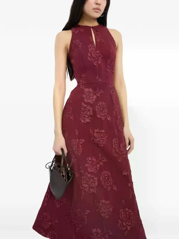 ROTATE BY BIRGER CHRISTENSEN Jacquard Flared Dress