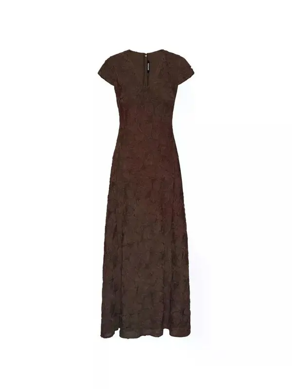 ROTATE BY BIRGER CHRISTENSEN Flower-mesh Sleeveless Maxi Dress Dark - Brown