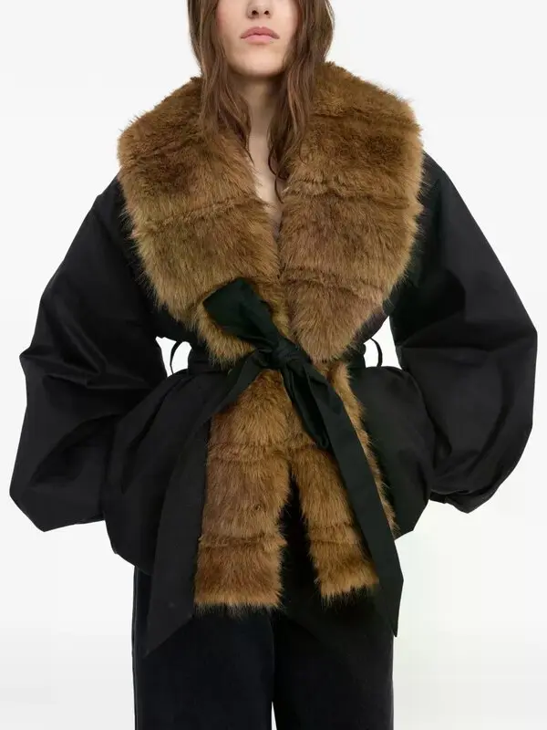 ROTATE BY BIRGER CHRISTENSEN Faux-fur Collar Jacket