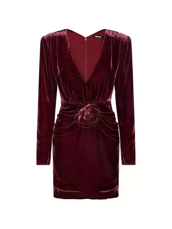 ROTATE BY BIRGER CHRISTENSEN Silk Velvet Mini Dress