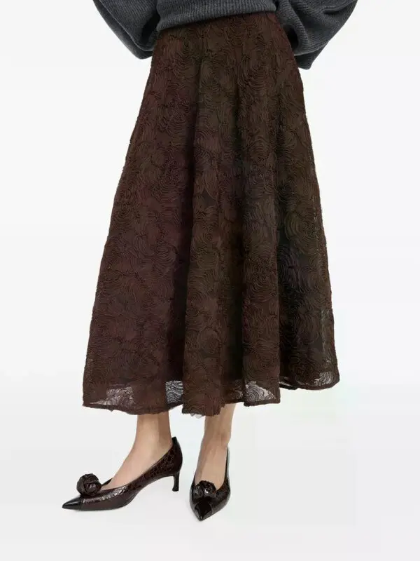 ROTATE BY BIRGER CHRISTENSEN Floral-mesh Sun Skirt