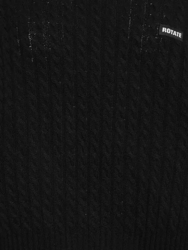 ROTATE BY BIRGER CHRISTENSEN Cable Crewneck Sweater