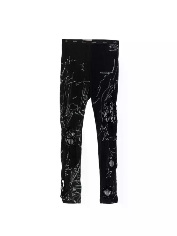 Yohji Yamamoto Abstract-print Leggings