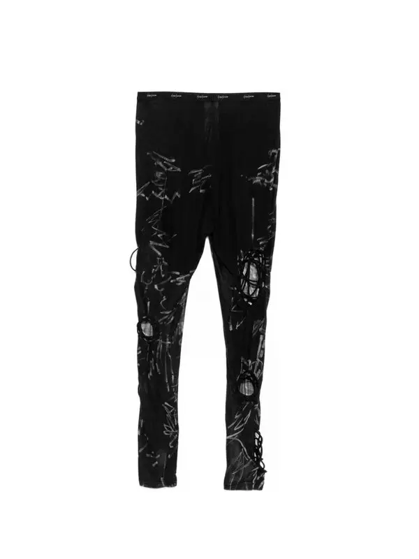 Yohji Yamamoto Abstract-print Leggings