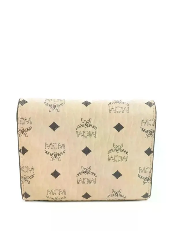 Mcm Monogram-print Wallet - Neutrals