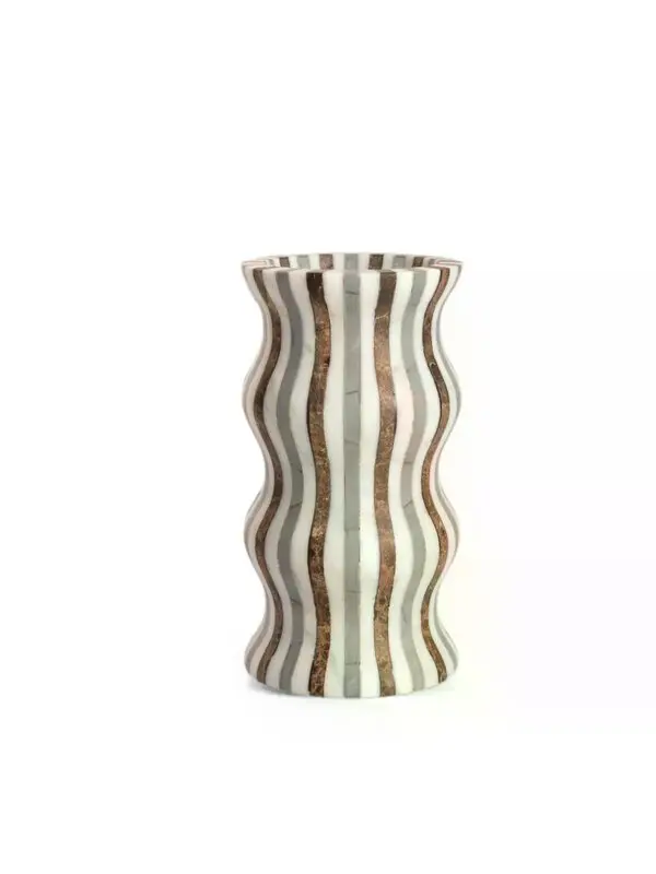 EDITIONS MILANO Versilia Tris Wavy Striped Vase