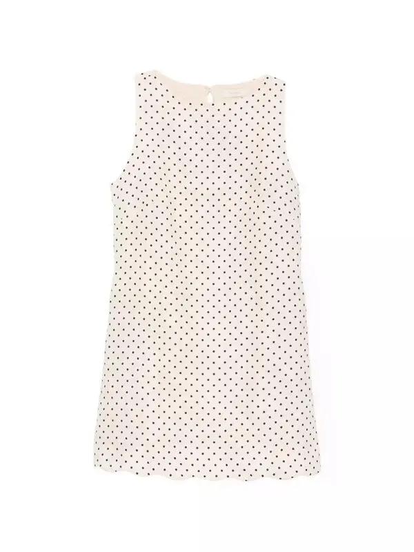 Faithfull The Brand Iria Polka-dot Mini Dress - Neutrals