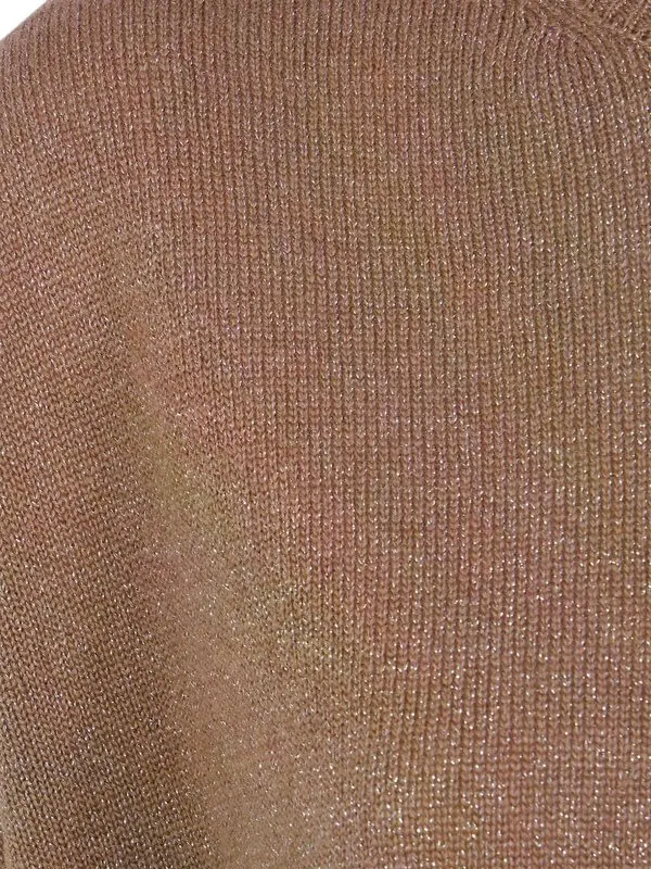 TWINSET Lurex-knit Sleeveless Sweater - Brown