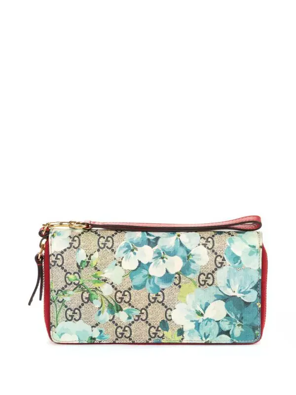 Gucci Gg Blooms Zip-around Wallet - Neutrals
