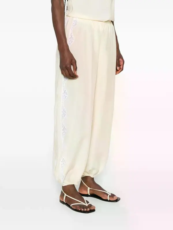 Posse Tabitha Lace-trim Pants - Neutrals