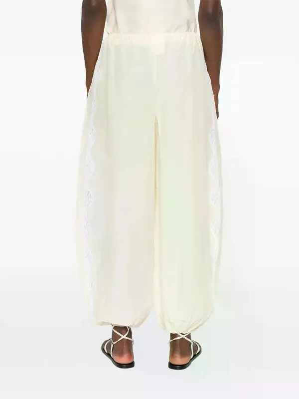 Posse Tabitha Lace-trim Pants - Neutrals