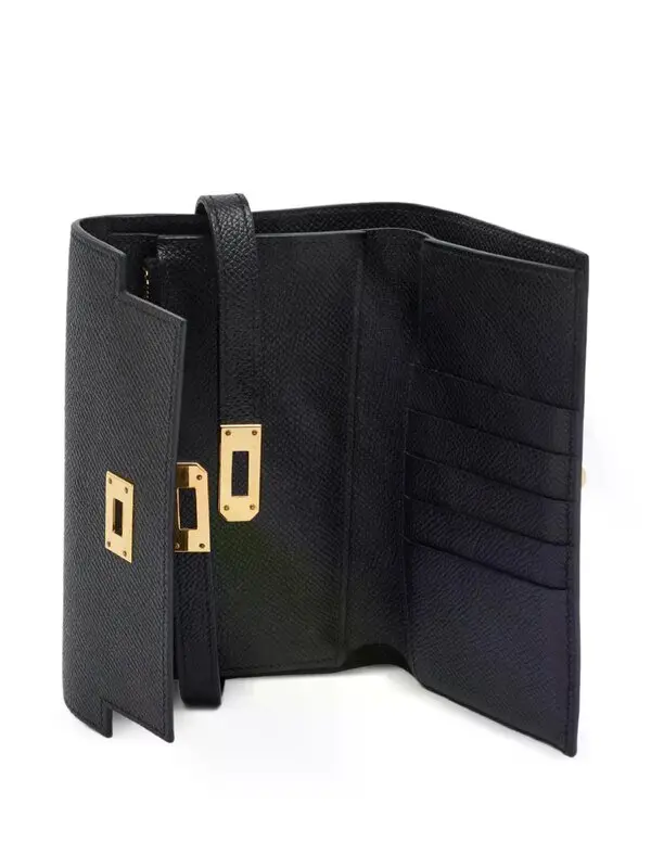 Hermès Kelly Depliant Trifold Wallet - Black