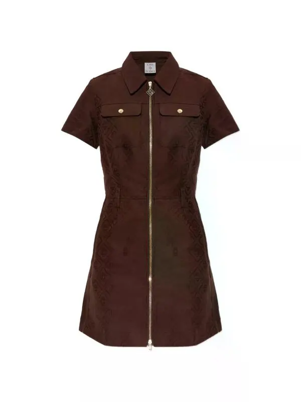 Casablanca Monogram-jacquard Mini Dress