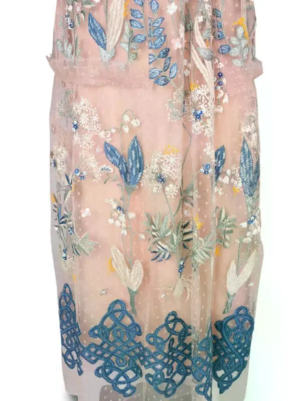 Biyan Araina Embroidered Tulle Dress